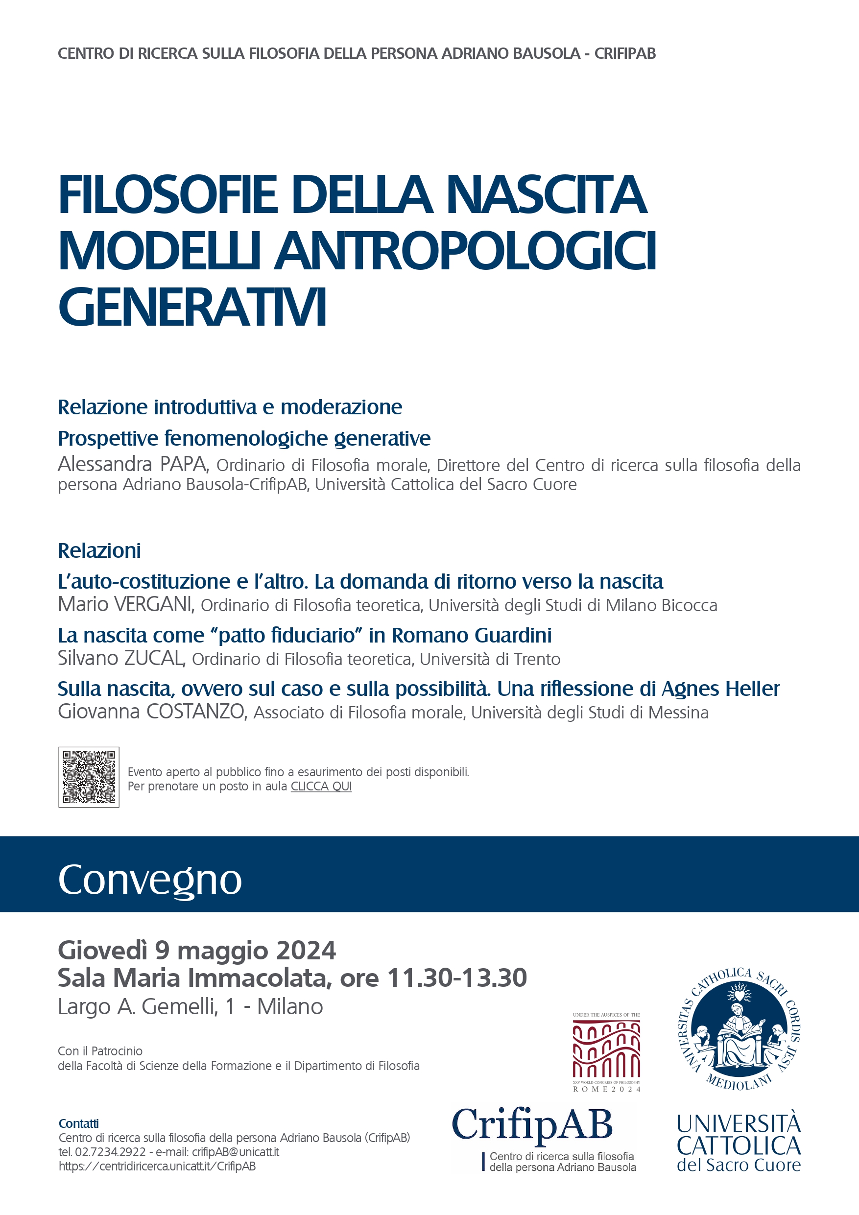 CENTRO DI RICERCA SULLA FILOSOFIA DELLA PERSONA ADRIANO BAUSOLA ...